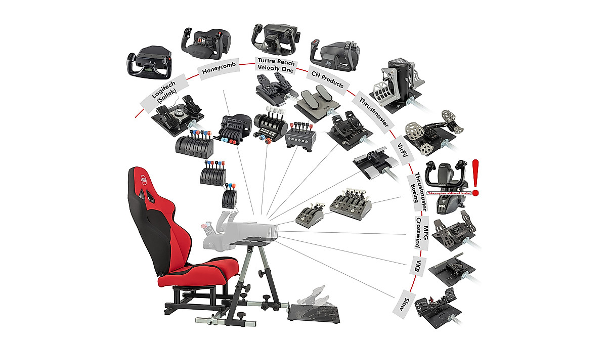 Modular Flight Simulator Cockpit for MSFS | Compatible with Logitech & more