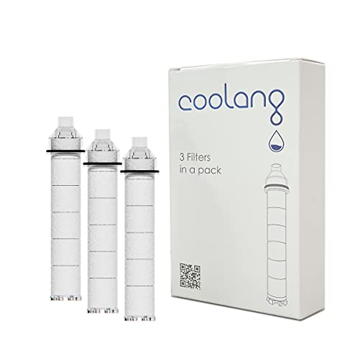 Coolang Sediment Filter - Exclusive Fit for Coolang Shower Heads, Efficient Particulate Removal, Hassle-Free 3-Pack Replacement, NSF Certified Stability, Lasts 1-2 Months - Crafted in Korea.