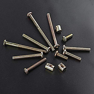 Crib Screws and Bolts Crib Parts Replacements for Baby Bed Cot Bunk Furniture M6 Barrel Nuts Crib Bolts 25mm