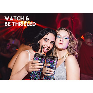 Meoky 24 oz Halloween Tumbler with Lid and Straw, Stainless Steel Vacuum Insulated Tumbler, Keeps Cold for 24 Hours, 100% Leak Proof, Fits in Car Cup Holder (Black Skull)