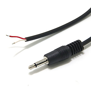Ancable 2-Pack 3.5mm 1/8" Monaural Mini Mono Plug to Bare Wire 6-Feet - 12V DC Trigger ON/Off Cable