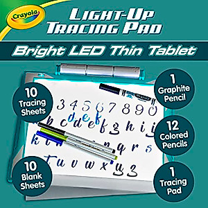 Crayola Light Up Tracing Pad - Teal, Kids Light Board For Tracing & Sketching, Easter Toys for Kids, Easter Gifts, 6+ [Amazon Exclusive]