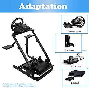 Marada Racing Wheel Stand Adjustable Fit for Logitech G29 G920 G923 Thrustmaster T80 T300 RS GT PXN Foldable Steering Wheel Pedal Shift Not Include