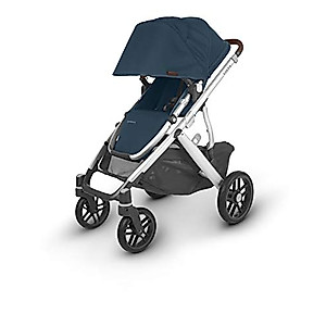 UPPAbaby VISTA V2 Stroller - FINN (deep sea/silver/chestnut leather)