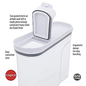 Copco Cereal Storage Container, 2.64-Quart, Clear