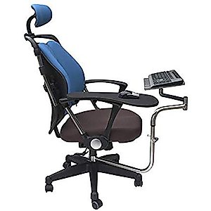 sunter98 OK010 Ergonomic Laptop/Keyboard/Mouse Stand-Mount for Workstation/Video Gaming/etc (can be Installed to Your Chair Column or Any Round bar with max 1.96 inch Diagonal Thickness (Black)