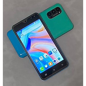 1G RAM 4G ROM，X11 aderroo Android Smartphone, 5.0-inch Screen，Front and Rear Cameras，Only Supports Dual SIM Card Frequency Band of 3GWCDMA：850/2100MHZ，Unlocked Cell Phone（Blue-Green）