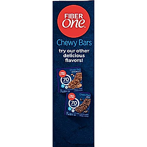 Fiber One 70 Calorie Chewy Snack Bars, Chocolate Caramel and Pretzel, 5 ct