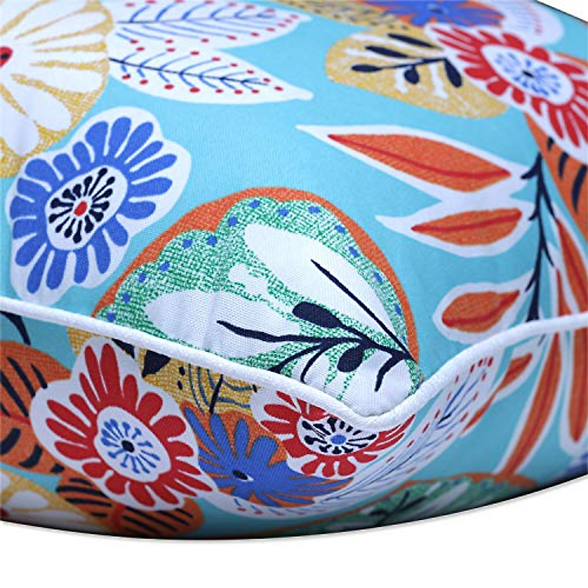 Pillow Perfect Outdoor/Indoor Marlow Aqua Throw Pillows, 18.5" x 18.5", Blue, 2 Count