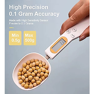 Digital Spoon Scale Electronic Measuring Spoon for Food, Spice High Precision with LCD Display Weights up to 500g (USB Charging)