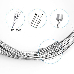 Hapleby 10PCS Premium Bike Shift Cable, Professional Bicycle Shift Wire Kit for Mountain and Road Bicycle, for Free 5 O-Rings, 10 End Ferrules and 20 End Caps