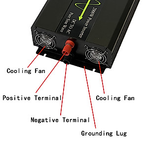KRXNY 2000W Off Grid Pure Sine Wave Power Inverter 48V DC to 120V AC 60HZ with LCD Display USB Port