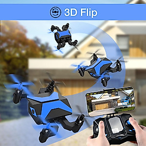 ATTOP Mini Drone for Kids with FPV Camera, Toys Gifts for Boys Girls with Voice Control, 3D Flips, Altitude Hold, Headless Mode, One Key Start, Trajectory Flight, RC Quadcopter Foldable Kids Drone