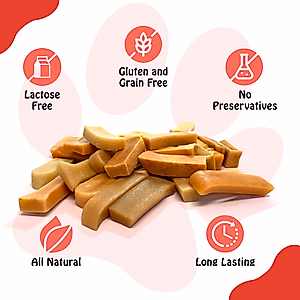 PIMA - Canine Cheese Chew, Natural Yak Chews for Dogs 55 lbs or Smaller, Lactose-Free Yak Cheese Chews, Himalayan Yak Cheese Dog Chew with Protein and Vitamin E, D and A, Large, 1 Chew, 3.3 oz