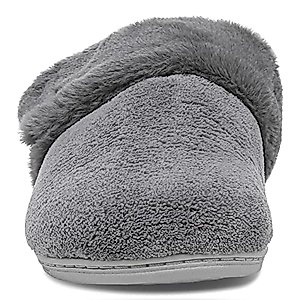 Vionic Adjustable Slipper with Orthotic Arch Support - Ind Charcoal - 7 Medium