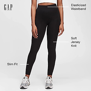 GAP Womens Basic Pant Leggings, True Black, Large US