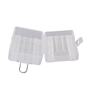 Heyiarbeit Battery Storage Case Holder Box for 2 18650 Batteries or 4 RCR123/16340 Batteries, Clear Color (5 Pack)