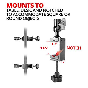 Tackform Enduro Golf Cart Mount for Phone and SkyCaddie SX400 [Enduro Series] - Rock Solid All-Metal Holder for Phones and GPS up to 3.4" Wide. Industrial Spring Grip.
