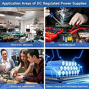 OWON SPM6103 2 in 1 Power Supply & Multimeter(0-60V,0-10A) DC Power Supply Variable, Bench Power Supply, with 2.8 inch High Precision LED, USB Interface Support SCPI, 4 1/2 Digital multimeter