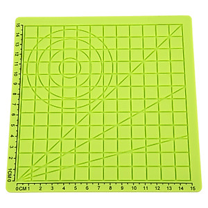 YILUFA 3D Printing Silicone Mat Template Pad Copy Board + 2Pcs Finger Cover Drawing Tools Green Type A,Material Silicone,170 X 170mm / 6.7 X 6.7in,