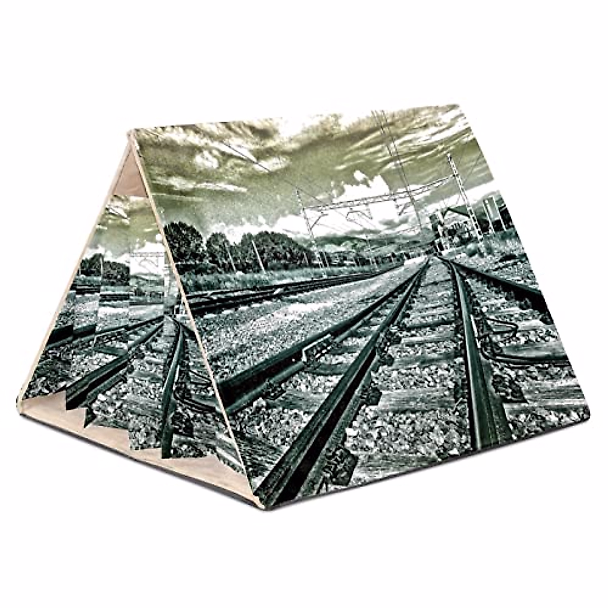 RATGDN Small Pet Hideout Train Station Hamster House Guinea Pig Playhouse for Dwarf Rabbits Hedgehogs Chinchillas