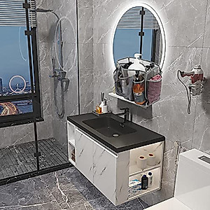 Qimodo Mesh Shower Caddy Tote with V-separated Compartment,Heavy Duty Toiletry Bath Basket Bag for Dorm College Gym Camping (Grey)