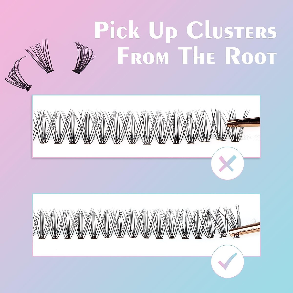 Individual Lashes 240Pcs 20D+30D Lash Clusters D Curl Mixed 10-16mm Cluster Lashes Matte Black Wispy DIY Lash Extensions (20/30D-D,10-16mm Mixed)