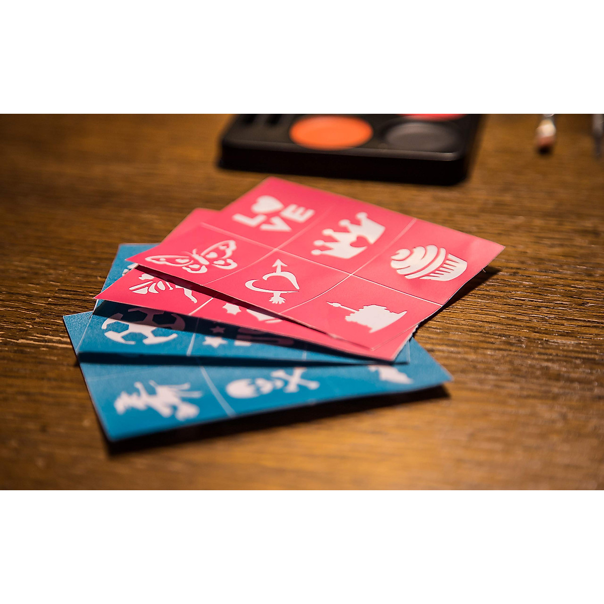 Face Paint for Kids - Vibrant Face Painting Colors, Stencils & 2 Brushes - Body Paint Face Paint Kids - Facepaint Kit Tutorials & E Book - Fun, Easy to Use & Hypoallergenic. For Toddler Teens & Adults