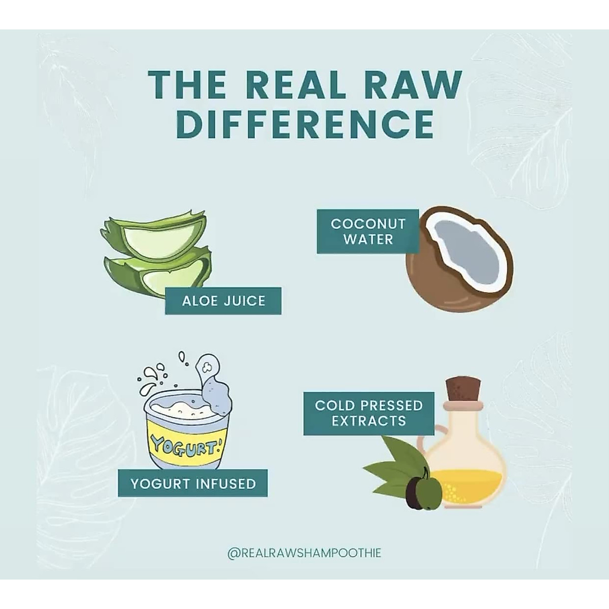 Real Raw Tea Tree Shampoo & Conditioner set - Cleanse, Hydrate + Invigorate - No Water 100% Pure Aloe Juice & Coconut Water - Sulfate & Paraben Free