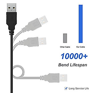 DSi USB Charger Cable Kit, DSi Charger Cable and Stylus Pen Compatible with Nintendo DSi, Play and Charge Power Charging Cord for DSi, with 3 Stylus