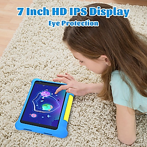 Anyway.go Kids Tablet 7 inch Tablet for Kids with Android 12, 32GB Storage, Blue Color, Parental Controls, HD Display, Kidoz Pre-Installed
