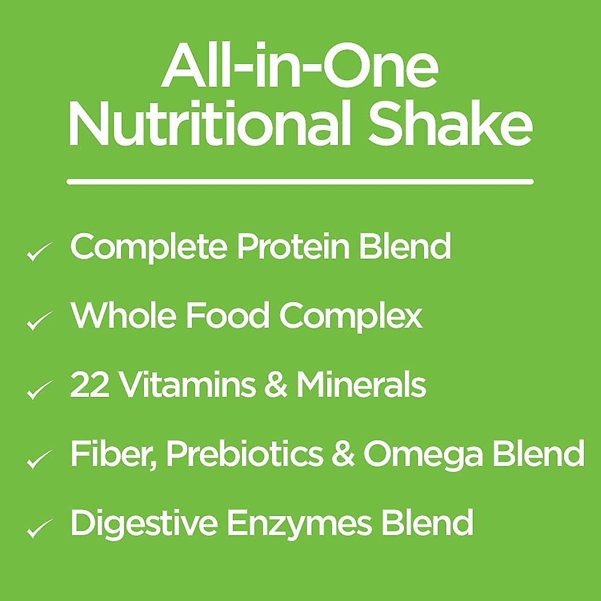 Vegansmart Naturade Plant Based Vegan Protein Powder - All-in-One Nutritional Shake Protein Blend - Gluten Free & Non-GMO - Vanilla (15 Servings)