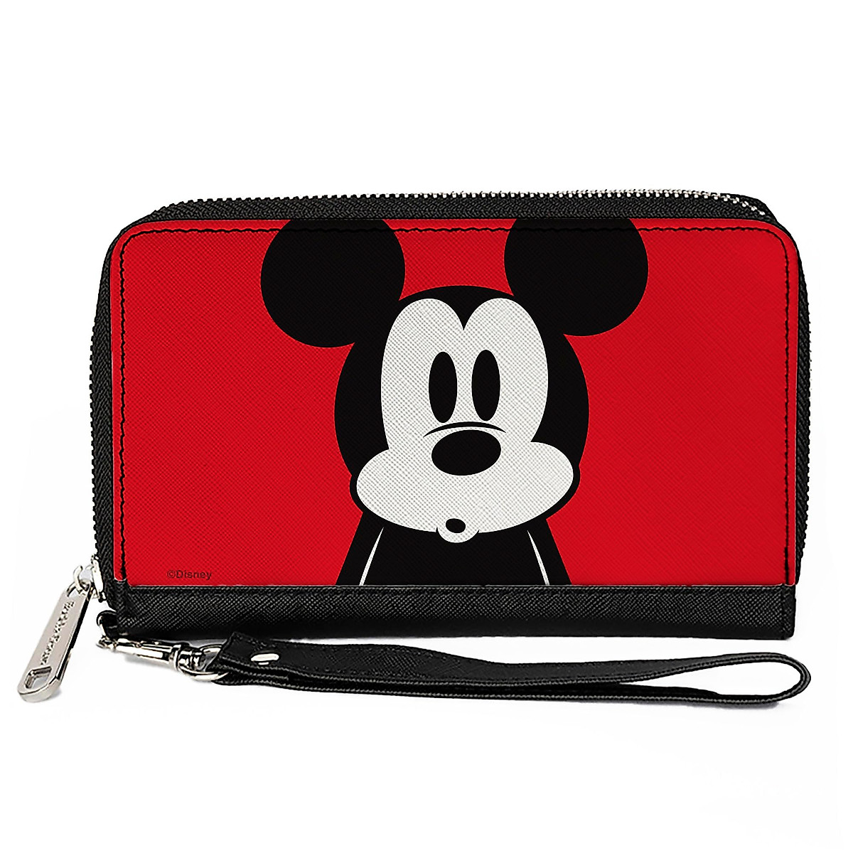 Buckle-Down Women's PU Zip Around Wallet Rectangle-Mickey Mouse, 7.5"x4.5"