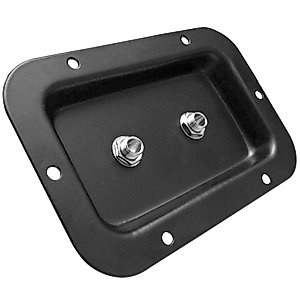 Seismic Audio SAJP511B Dual 1/4-Inch Jack Plate for Guitar, PA Speaker Cabinets