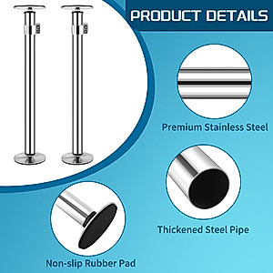 Snowtaros Undermount Sink Brackets, Stainless Steel Undermount Sink Support, 17.7“-31.1" Adjustable Support Pole, Undermount Sink Repair Kit for Kitchen, Bathroom (2 Pack)