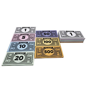 Mono 2 Sets of 30 Each Bill Denomination, 60 Total in Mixed Colors: $1, 5, 10, 20, 50, 100, and $500