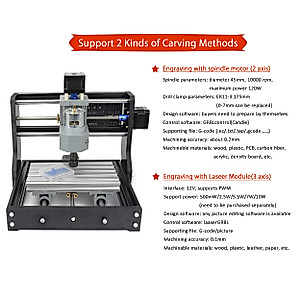RATTMMOTOR CNC 1610 PRO CNC Wood Router Machine Kit, 3 Axis GRBL Control DIY Mini CNC Milling Engraver Engraving Machine with CNC Offline Controller for Plastic/Wood/Acrylic/PVC/PCB/Wood