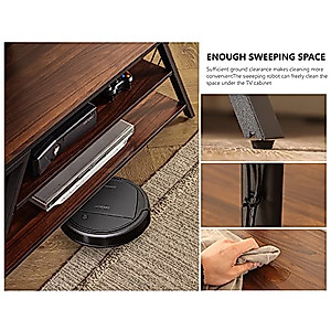 FITUEYES Wood TV Stand with Mount for 32-65 Inch TVS Entertainment Center with Mount for LCD/LED Flat Curved Screens - Height Adjustable, Cable Management, Open Storage, Walnut, VESA 600x400mm