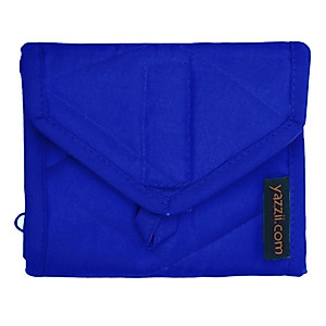 Yazzii Craft Travel Wallet - Portable & Multifunctional Craft Purse - 4 Pocket Organizer for Notions, Credit Cards, Jewelry, Accessories, Medicine, & More! Royal Blue