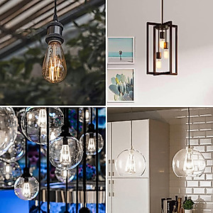 E ENERGETIC LIGHTING ST58/ST18, LED Filament Light Bulbs, 3CCT, 2700K/4000K/5000K,High Brightness, 7W, 60 W Equivalent,Classic Clear Glass, E26, 4 Pack