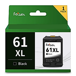 Foiset Remanufactured 1 PC Black Inkjet for HP 61 61 XL Replacement 61xl Cartridege with HP Envy 4500 4501 5530 Deskjet 1510 2540 2541 2542 3510 3050A Officejet 4630 4635 Printer