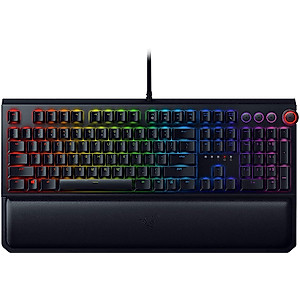 Razer BlackWidow Elite Mechanical Gaming Keyboard: Orange Mechanical Switches - Tactile & Silent - Chroma RGB Lighting - Magnetic Wrist Rest - Dedicated Media Keys & Dial - USB Passthrough