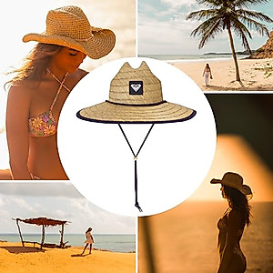 Roxy womens Tomboy Straw Sun Hat, Mood Indigo, Small-Medium US