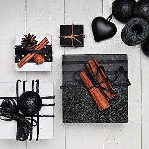 RUSPEPA Black Kraft Paper Roll - 18 inches x 100 feet - Recyclable Paper Perfect for for Crafts, Art, Wrapping, Packing, Postal, Shipping, Dunnage & Parcel