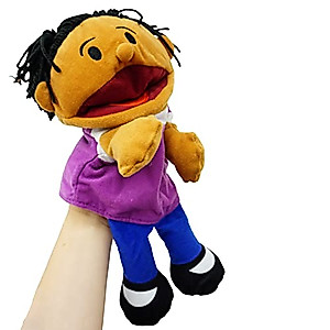 8 Hand Puppets for Kids, Multicultural Puppets with Movable Mouth (8 Pack) Bulk Soft Plush Puppets, School Home Puppet Theater Shows Toys, Teachers Classroom Supplies