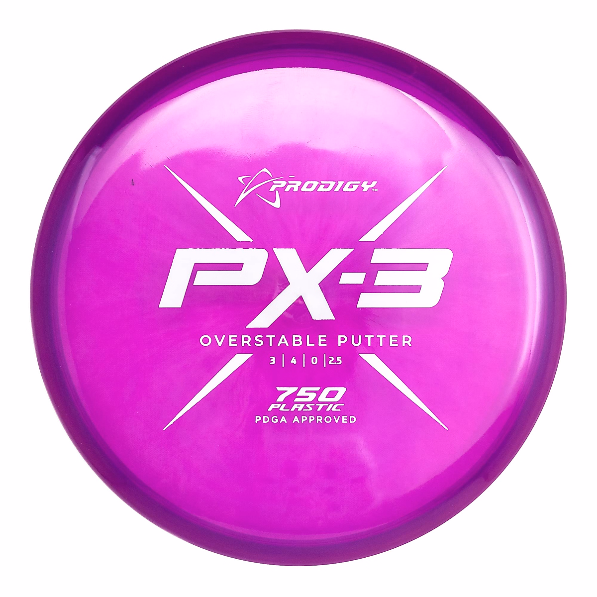 Prodigy Disc 750 PX-3 | Stable Disc Golf Putter & Approach Disc | Extremely Durable 750 Plastic | Great for Driving & Approach Shots | Beaded for Added Stability | Colors May Vary (170-174g)