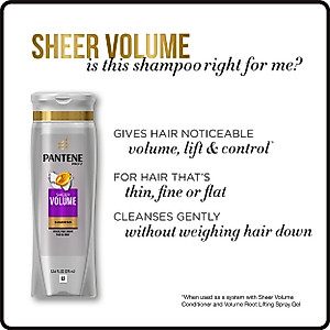 Pantene Pro-V Sheer Volume Shampoo, 30.4 fl oz (Packaging May Vary)