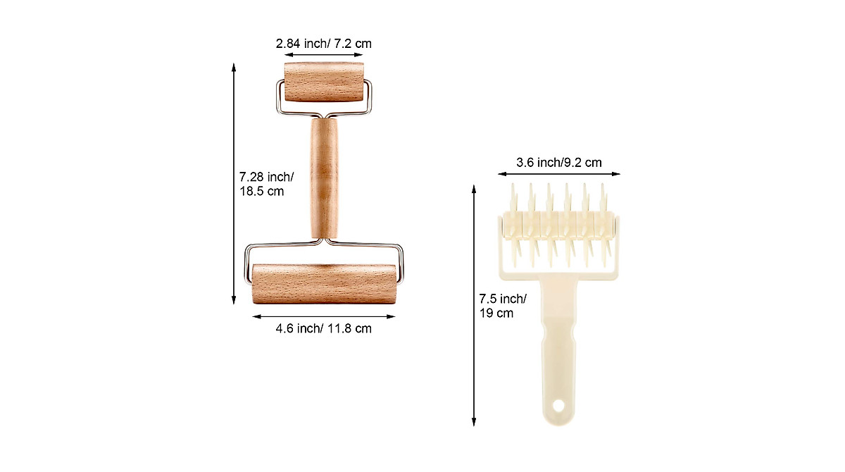 Bake Perfect Pizza & Pastry with Dough Docker & Roller Set