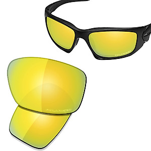 SAUCER Premium Replacement Lenses for Oakley Scalpel OO9095 | Scalpel Low Bridge Fit OO9134 Sunglasses High Definition - 24K Gold Polarized