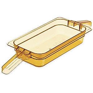 Carlisle FoodService Products 30860HH13 StorPlus High Heat Food Pan With 2 Handles, 2.5" Deep, Third Size, Amber, 1/3 Size (Pack of 6)